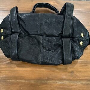 Gustto | Bags | Gustto Baca Large Handbag Black Caramel With Gold ...